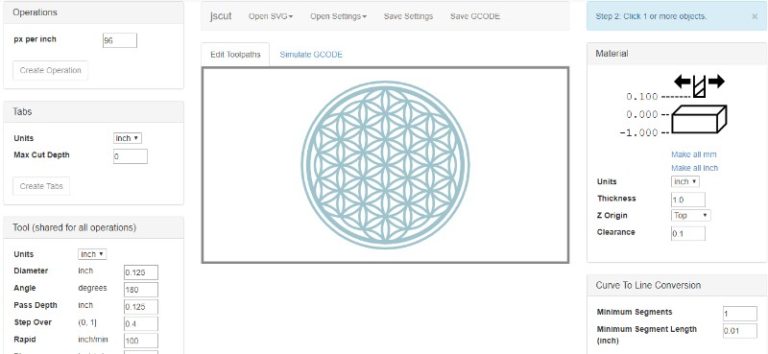 SVG to G Code - Convert using JScut - tutorial included